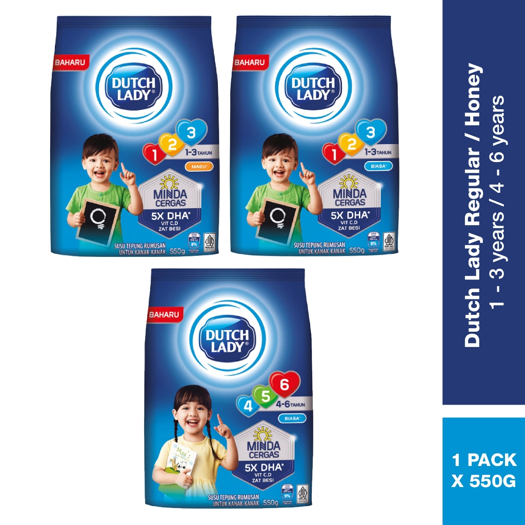 Dutch Lady Milk Formula 123 /456 Plain & Honey (550g) | Shopee Malaysia