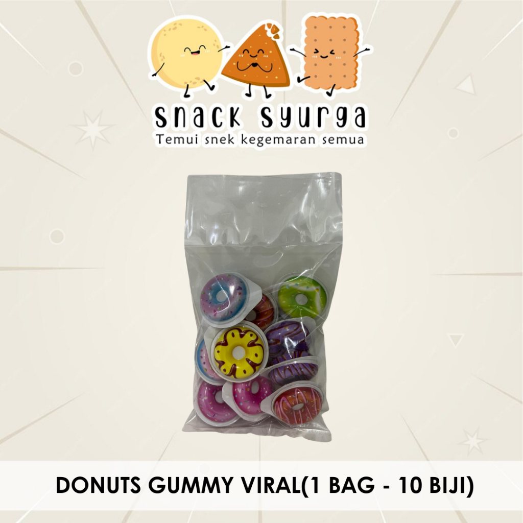 Donuts Gummy On Viral Yummy Sweet Sour (1 Bag 10 Pcs) | Shopee Malaysia