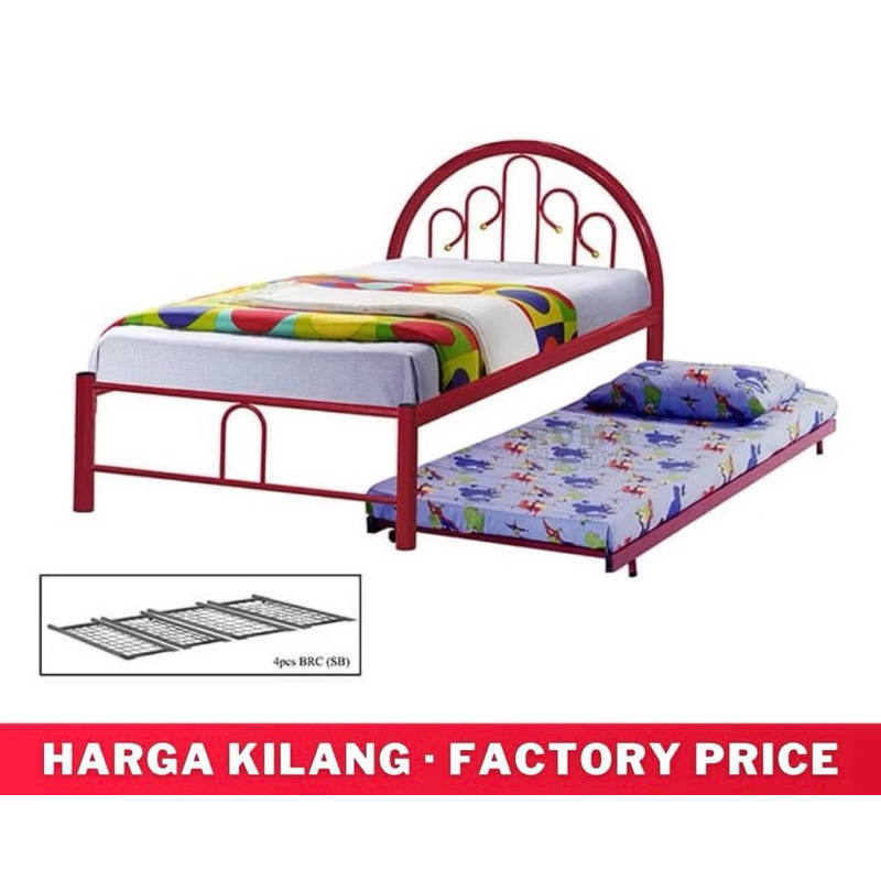 Pull Out Bed Single / Single Bed Frame / Katil Single / Single Bed ...