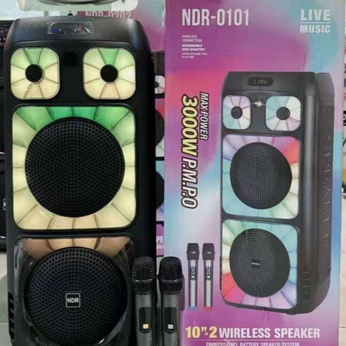 Ndr-0101 50W Dual 10-Inch High Power Wireless Bluetooth Speaker | Shopee Malaysia
