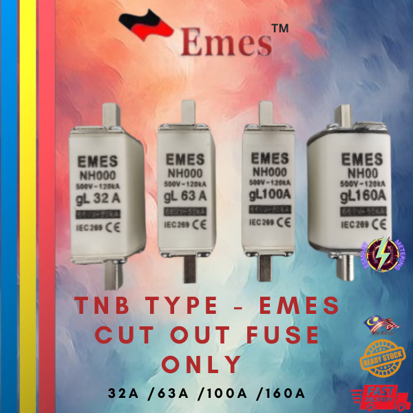 TNB TYPE - EMES CUT OUT FUSE ONLY 32A/63A/100A/160A | Shopee Malaysia