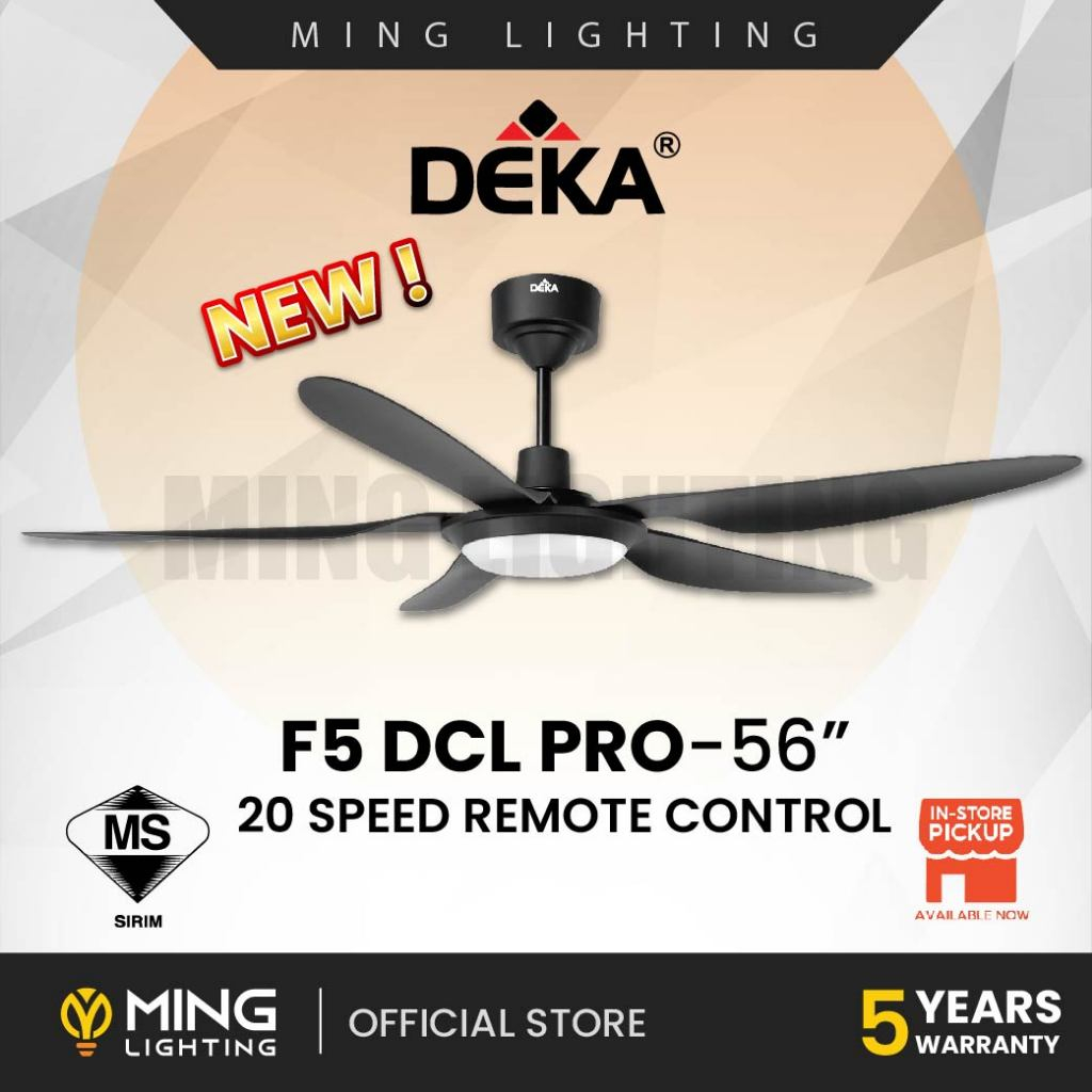 (Sirim) DEKA F5DCL PRO LED Ceiling Fan Remote Control 10+10 Speed Kipas ...