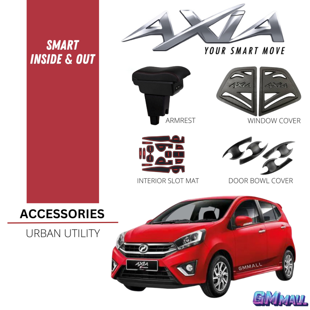 PERODUA AXIA 2014-2022 FULL ACCESSORIES Window Door Dashboard Cover ...