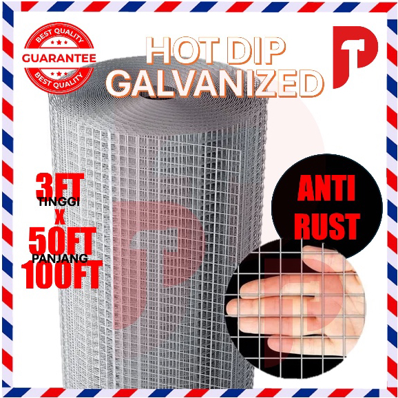 HOT DIP GALVANIZED WIRE MESH NETTING 🔥 Ready Stocks 🔥 DAWAI JARING ANTI ...