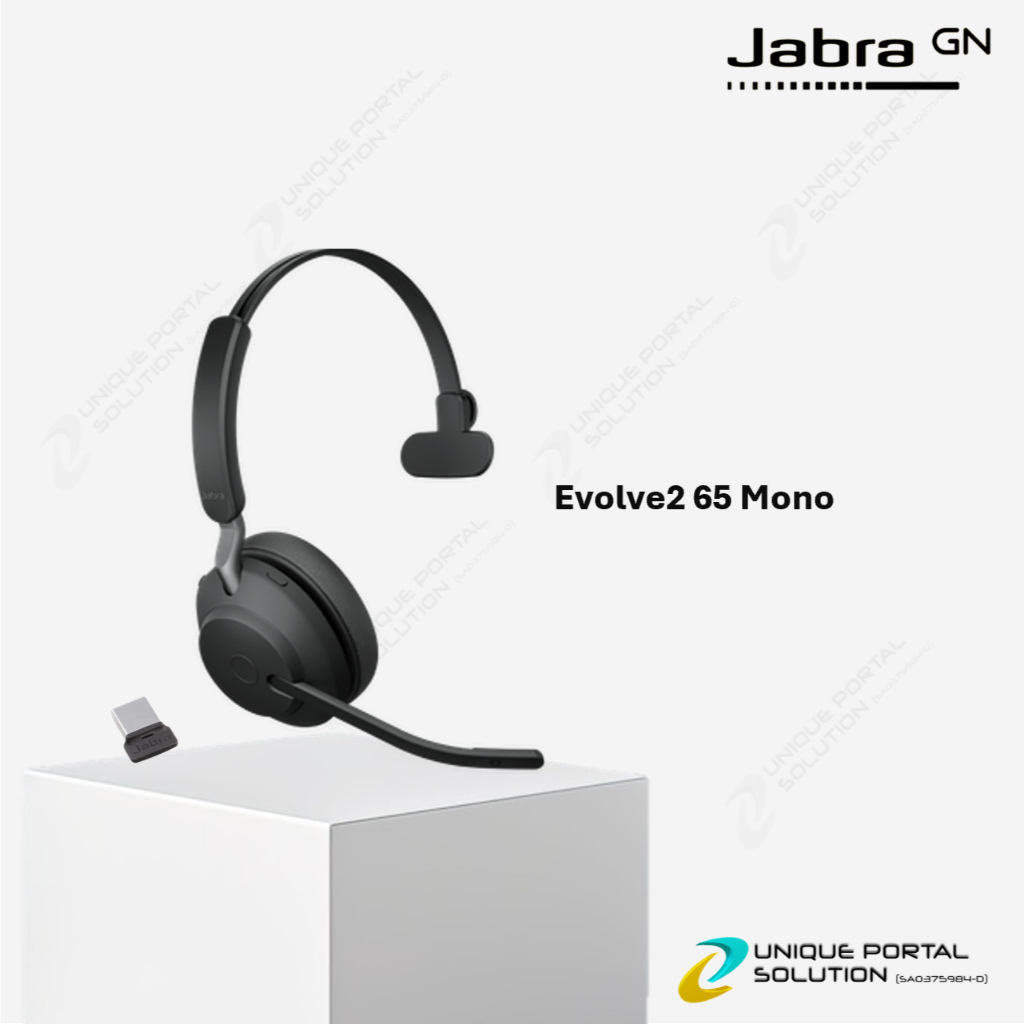 Jabra Evolve2 65 Mono Professional Wireless Headset for Business Call with USB Dongle | Shopee ...