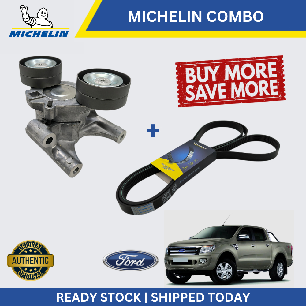 MICHELIN Ford Ranger T6 3.2 Fan Belt Tensioner COMBO SET (FB3Q-6A228-BA ...