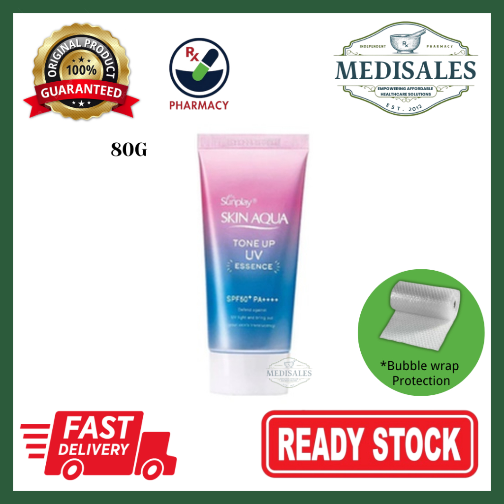 SUNPLAY SKIN AQUA TONE UP UV ESSENCE SPF50+ PA++++ 80G (EXP 05/2027 ...