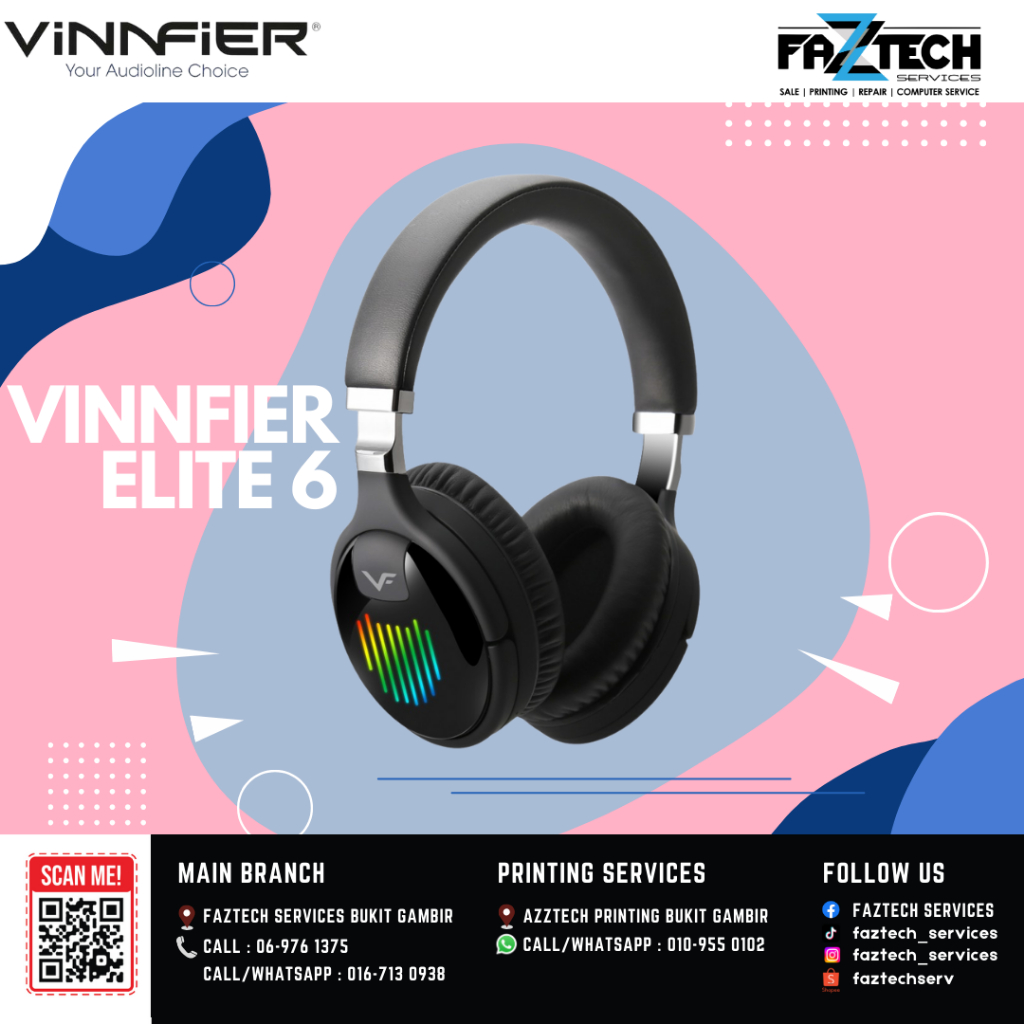 VINNFIER ELITE 6 RGB Bluetooth Headset | Shopee Malaysia