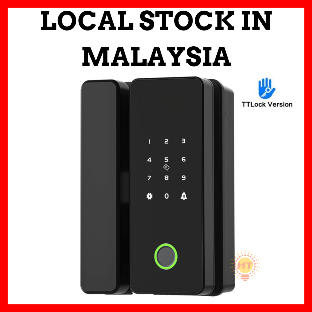 TTLock App Smart Glass Door Lock | Shopee Malaysia
