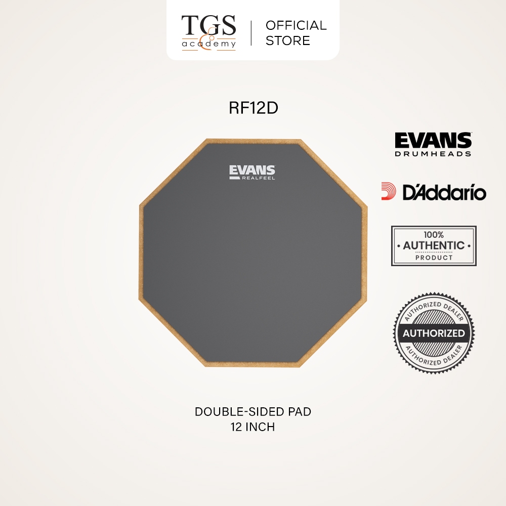 EVANS RF12D RealFeel Double Sided Practice Pad (12") | Shopee Malaysia