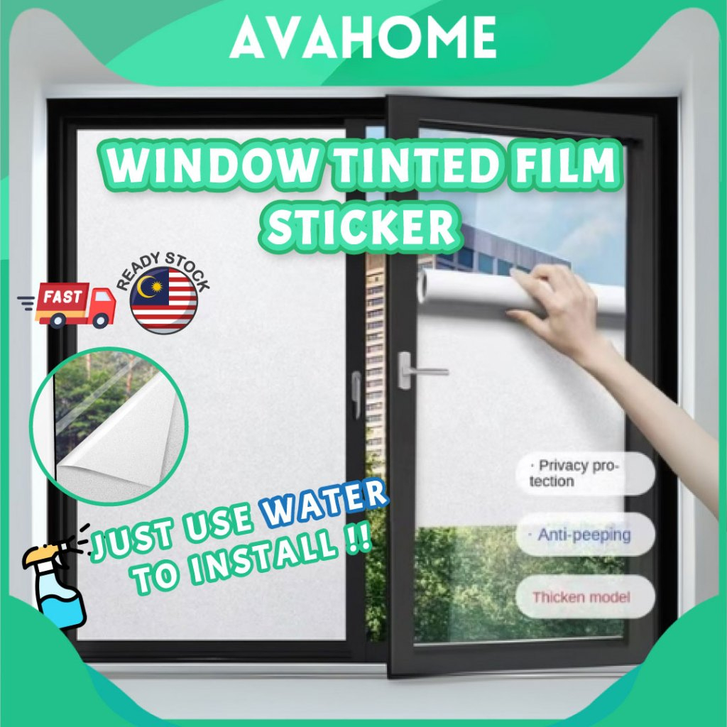 Avahome Privacy Window Tinted Film Sticker 45cm-120cm Matte Glass ...