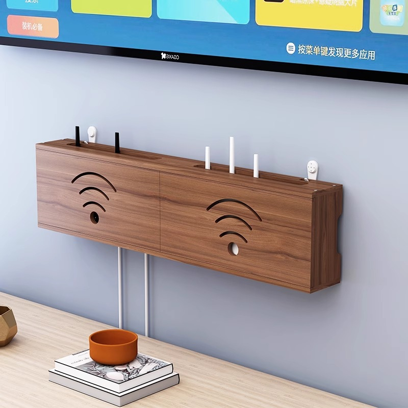 Router Storage Box Solid Wood Wall-Mounted WiFi Rack | Shopee Malaysia