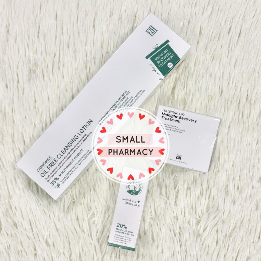 ERH Camomile Oil Free Cleansing Lotion 150 mL / FullereneC60 Midnight Recovery Treatment 50 mL ...