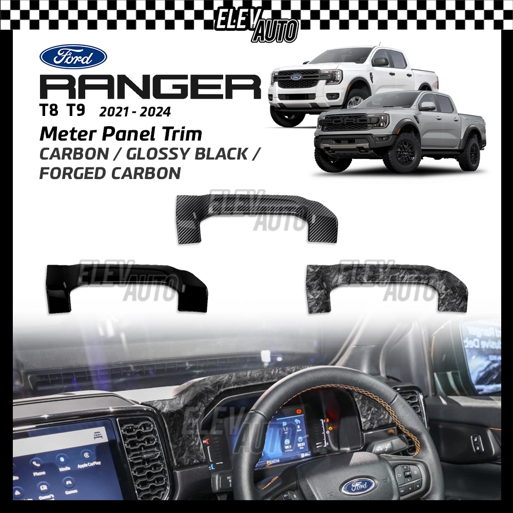 Ford Ranger T8 T9 2021 - 2024 Meter Panel Trim Carbon Black Interior ...