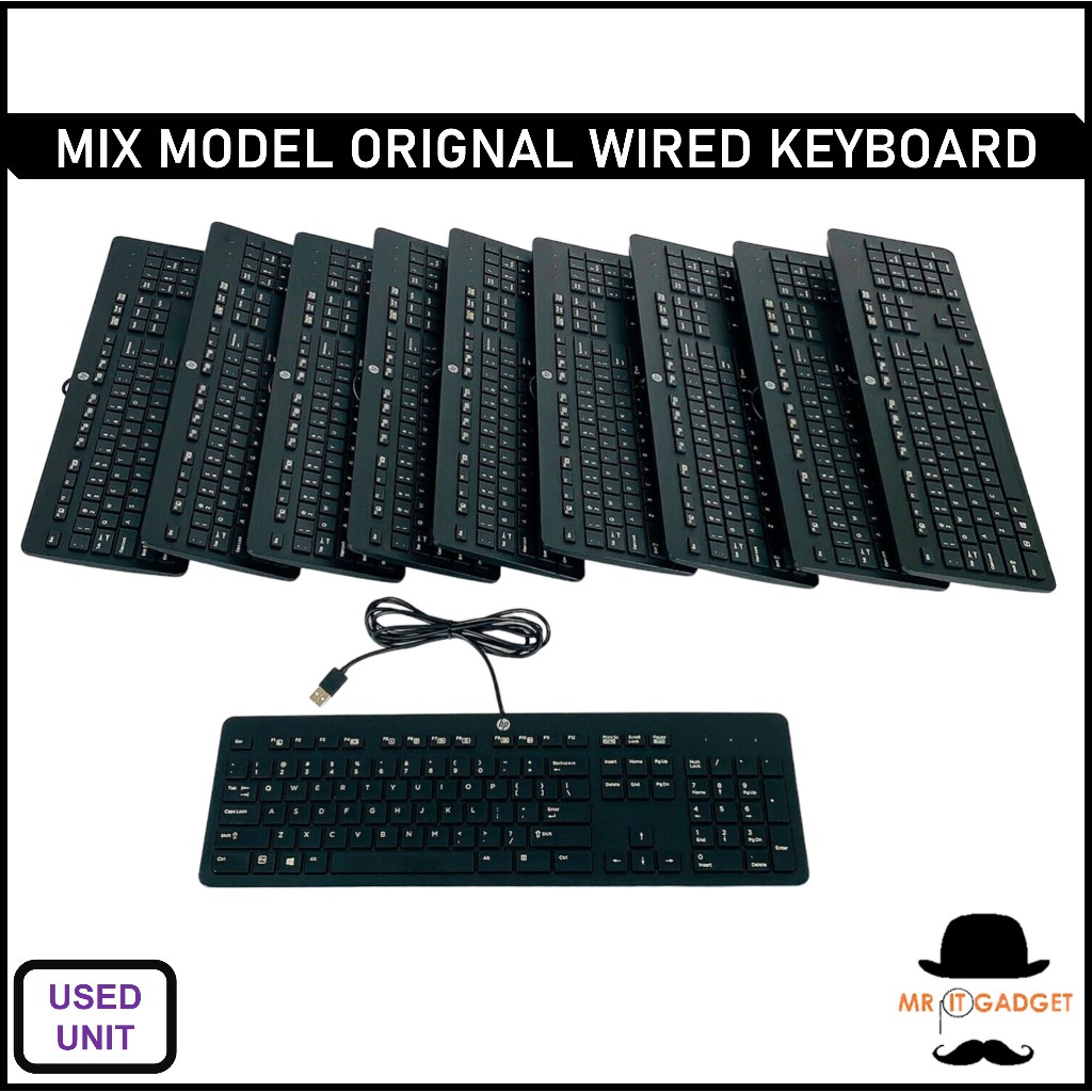 USED 100% ORIGINAL MIX MODEL WIRED KEYBOARDS LENOVO/DELL/HP | Shopee ...