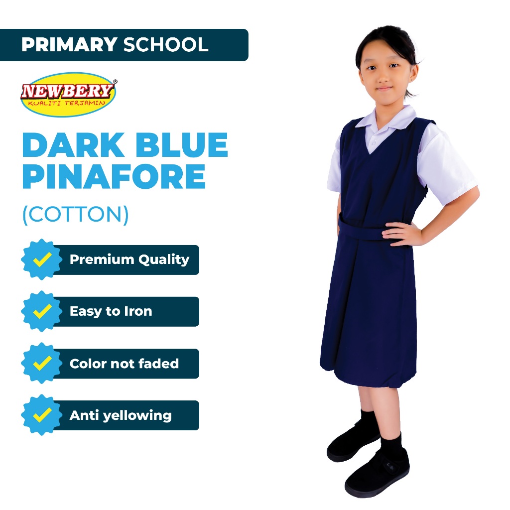 NEWBERY 661D Primary School Pinafore Navy Blue & 09D# Q-Design Girl ...