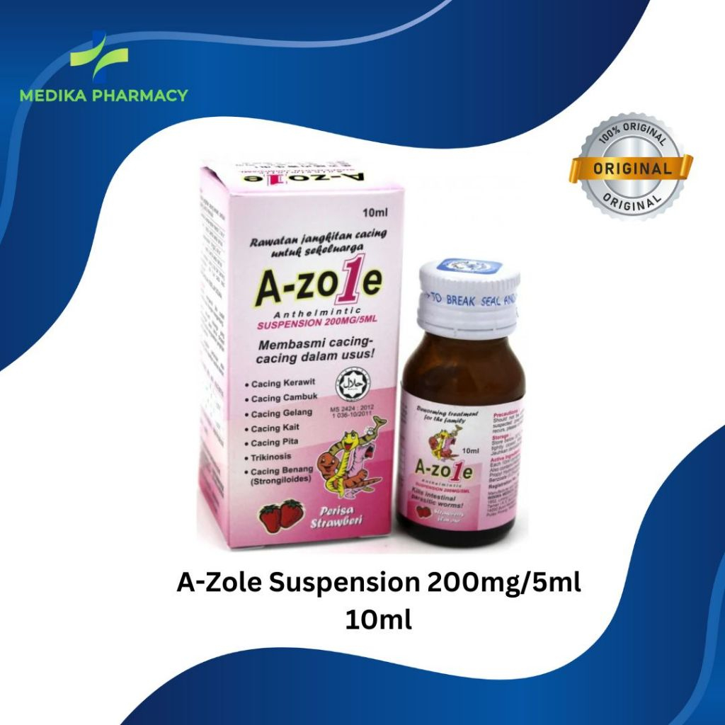 A-Zole Suspension Strawberry Flavour 200MG/5ML | Shopee Malaysia