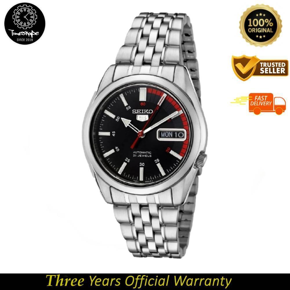 Seiko 5 Automatic SNK375K1 Stainless Steel See-thru Back Silver Men's ...