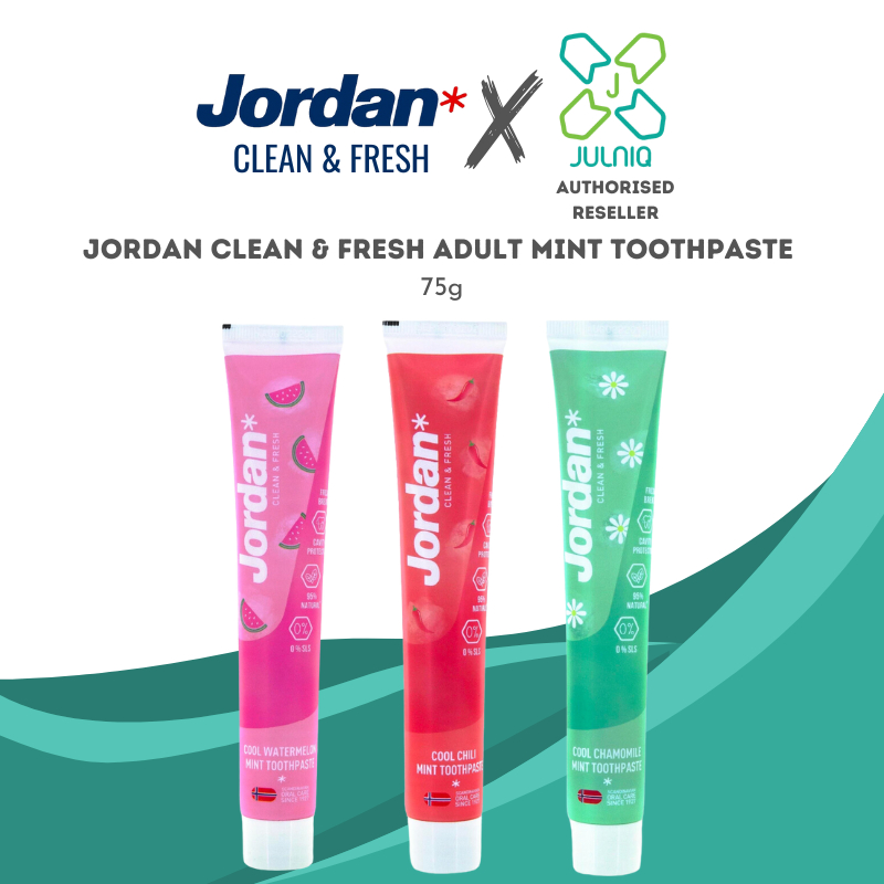 JORDAN TASTE PASTE Clean & Fresh Adult Toothpaste ASSORTED Flavour 75g ...