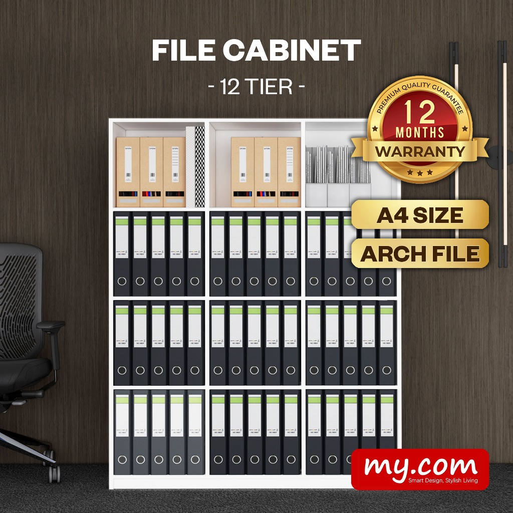 Office File Cabinet 12 Tier my-com/A4 Bookshelf/Rak Buku 12 Tingkat ...