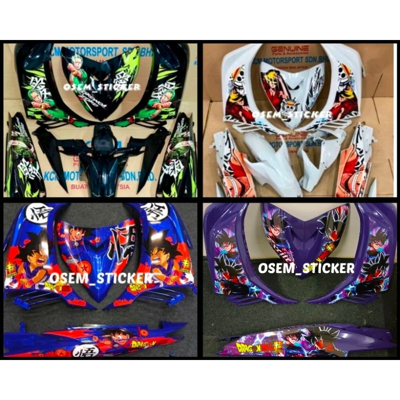 STICKER LC 135/LC135 V1 V2 V3 V4 V5 V6 V7 ONE PIECE LUFFY/ZORO/GENSHIN ...