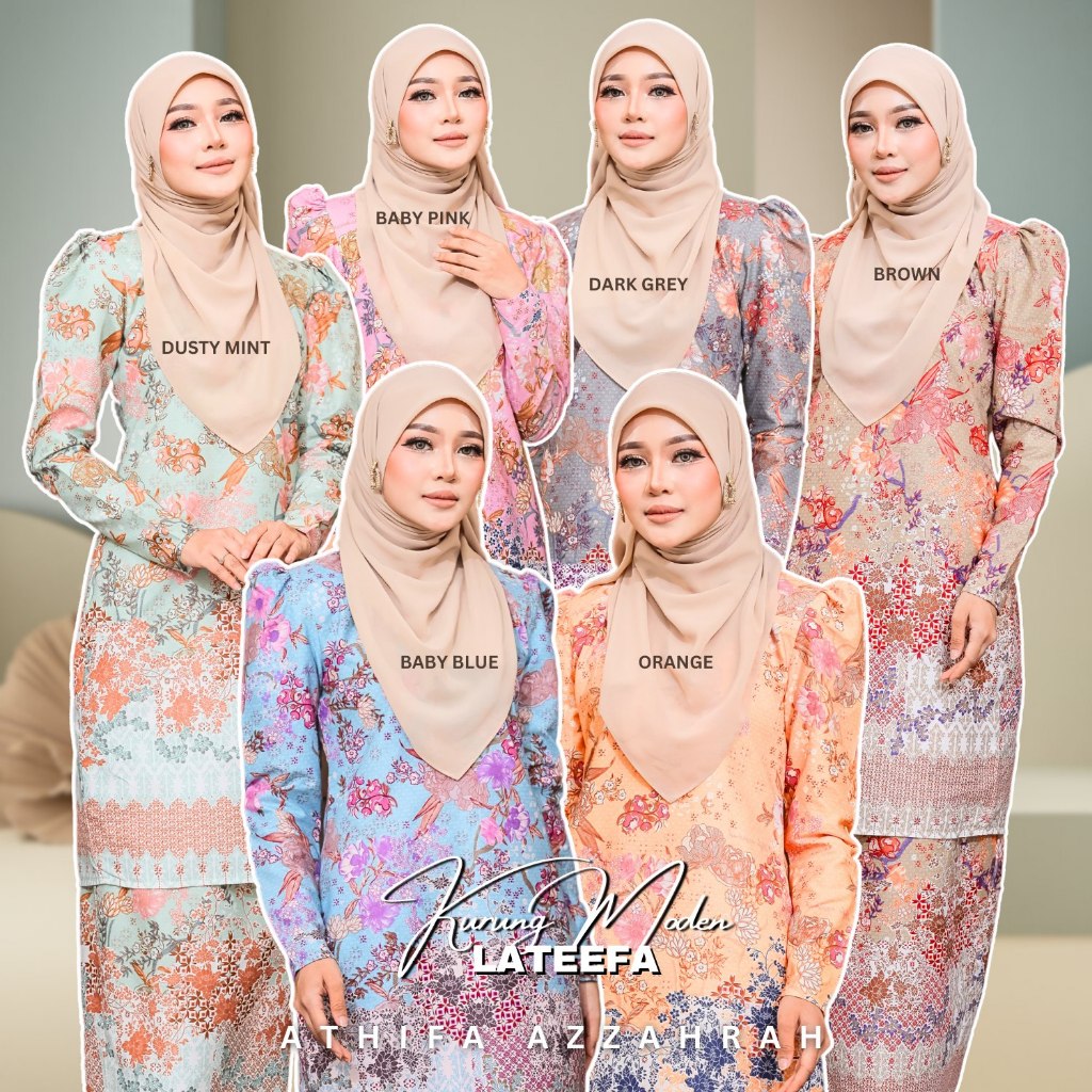 BAJU KURUNG LATEEFA by Athifa Azzahrah - Kurung Cotton Moden 2025 ...