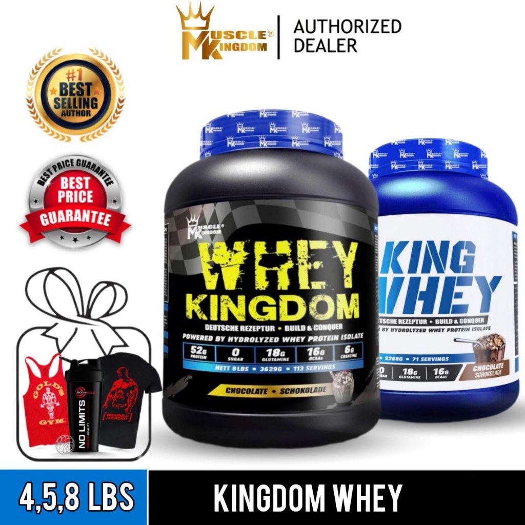 Muscle Kingdom King whey hydro primary 4 lbs/6.6 lbs, Whey Protein Whey ...