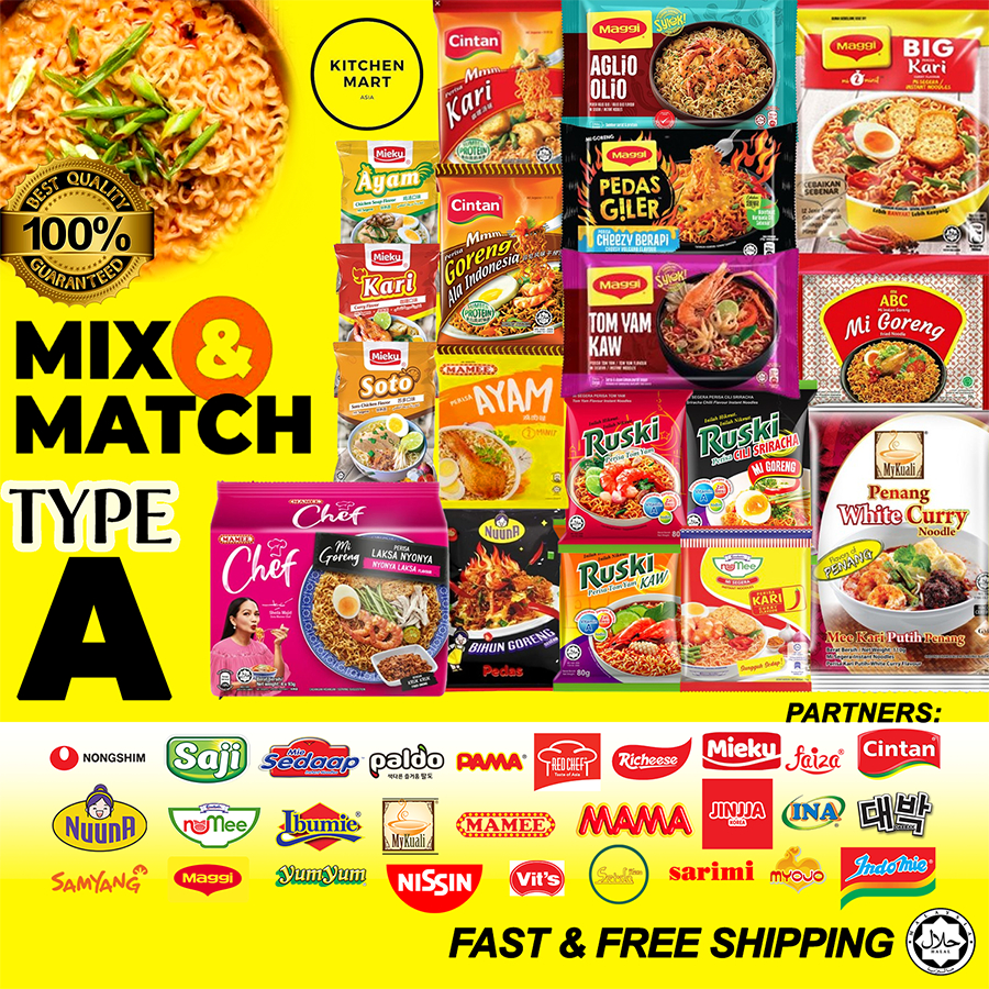 Mee Mi Maggi Faiza Mamee Cintan Mykuali Ah Lai Red Chef Nuuna Numee ...