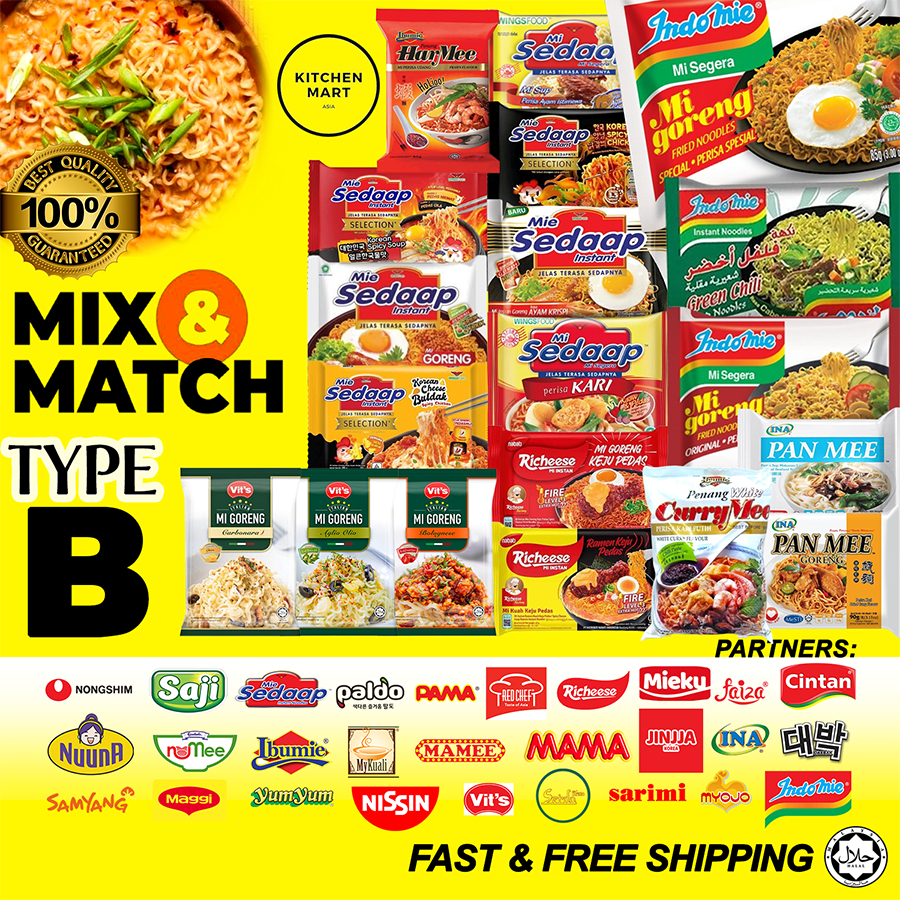Maggi Mi Mee Indomie Ibumie Mama Mee Pama Serda YumYum Zow Zow Saji ...