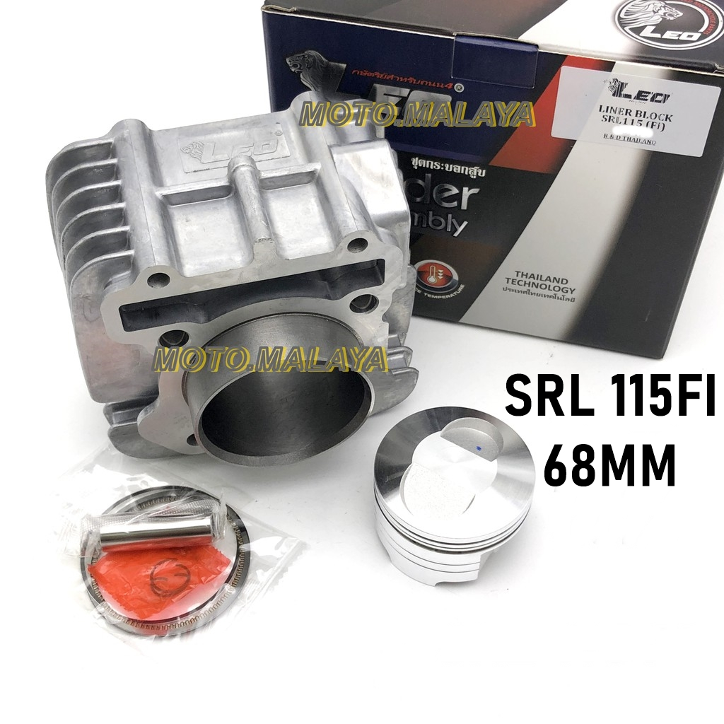 LEO SRL115 FI 68MM RACING LINER BLOCK 68 MM DOME PISTON 68MM YAMAHA ...