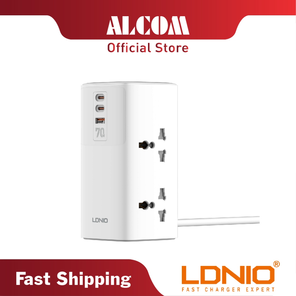 [New Arrival] LDNIO SC4383 Tower Extension Socket with 70W, PD QC3.0 ...