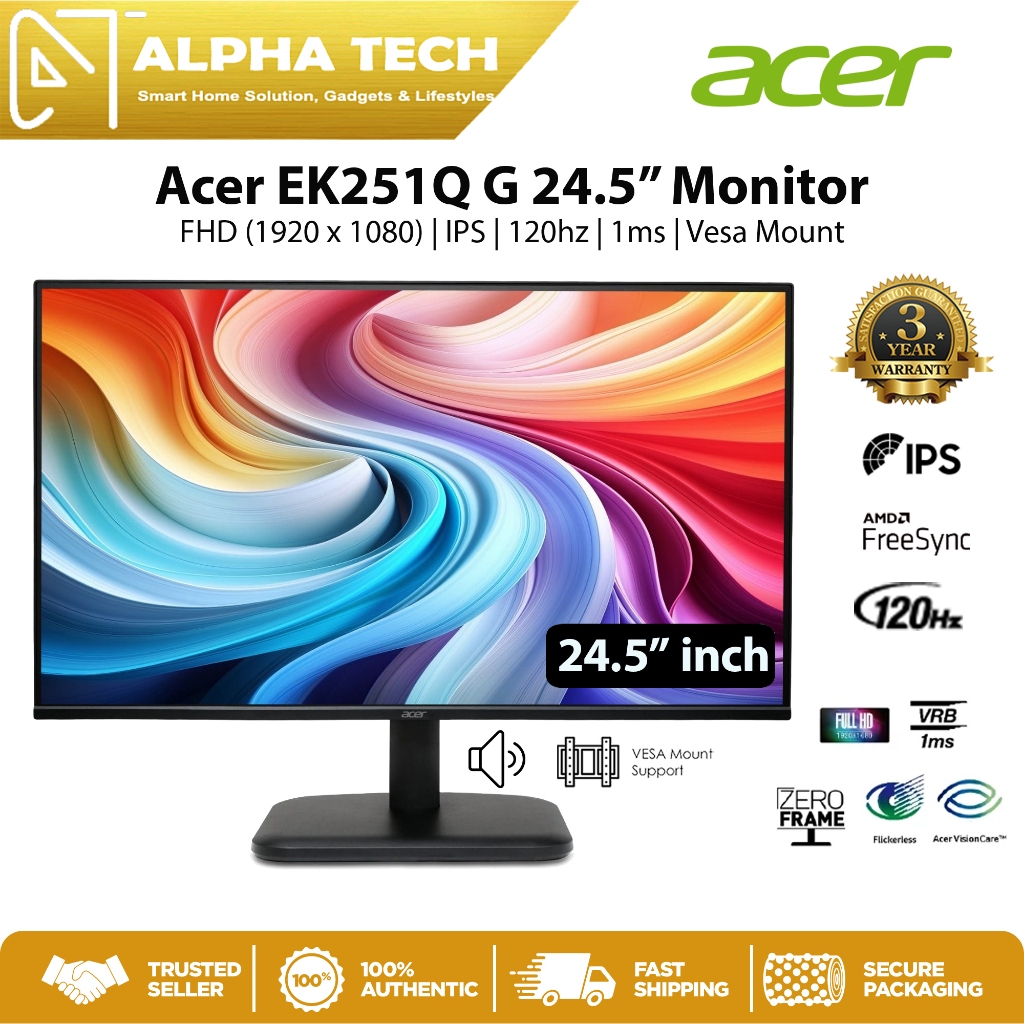 Acer EK221Q (21.5") | EK251Q P6 (24.5") | EK271 P6 (27") Essential ...