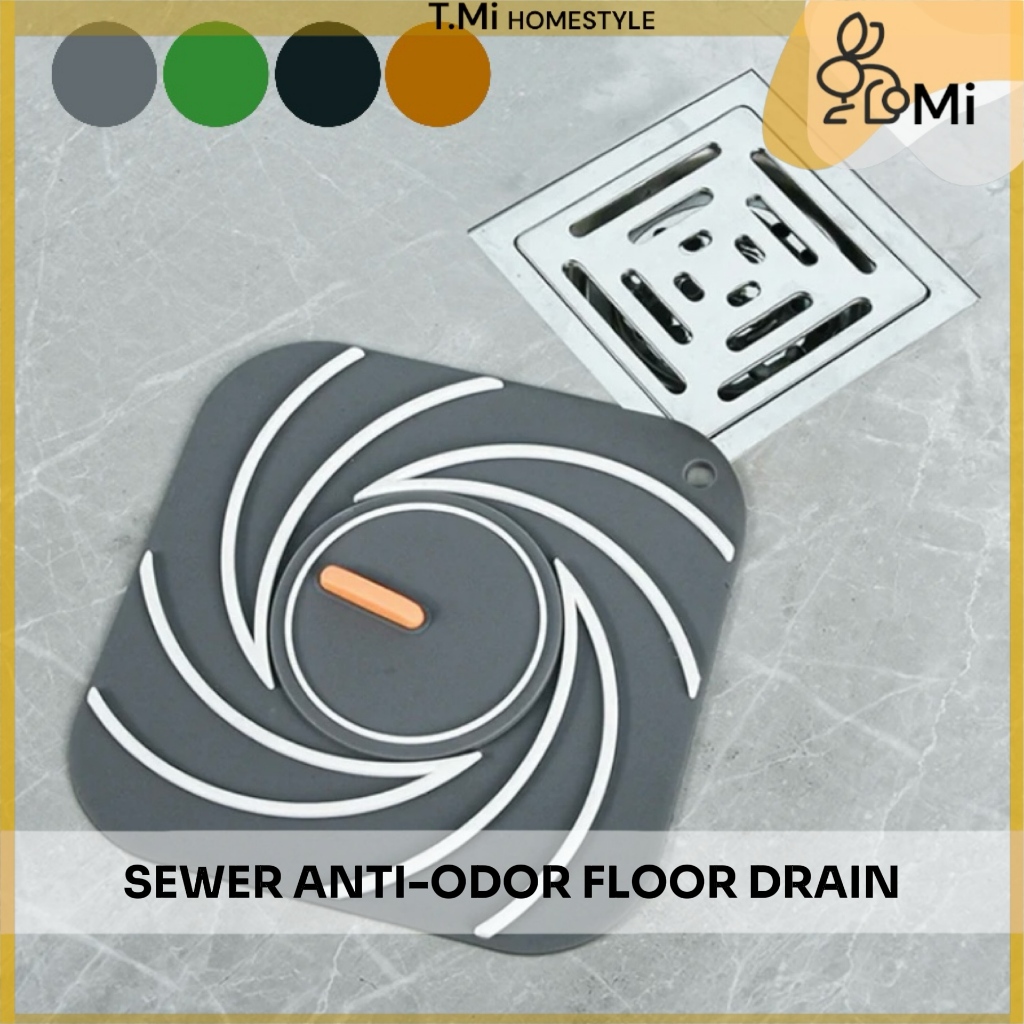 TMi Drainer Anti-Odor Floor Drain Lid Mat Filter Screen 2-in-1 Multi ...