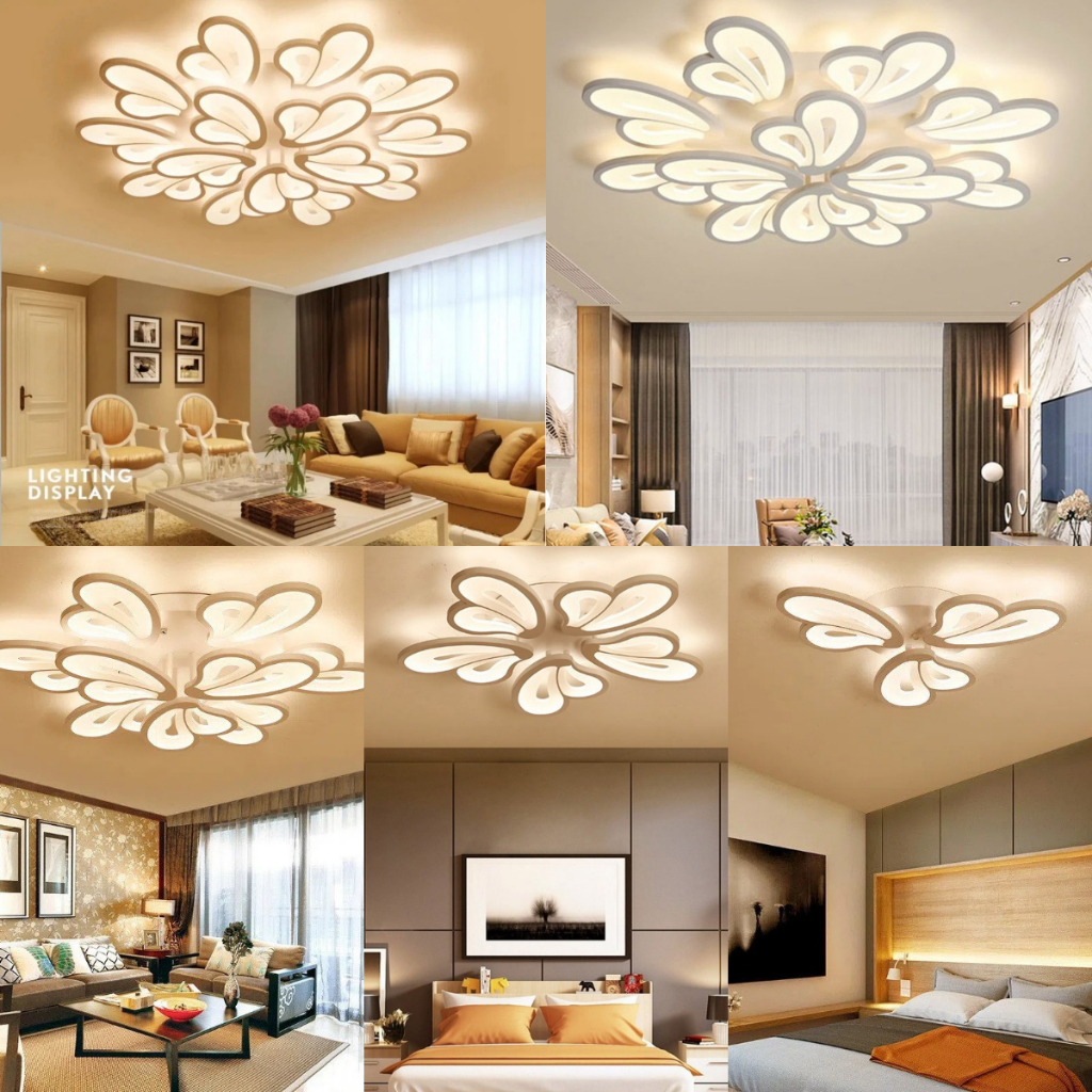 Ceiling light modern LED tri color ceiling light living room decorative ...