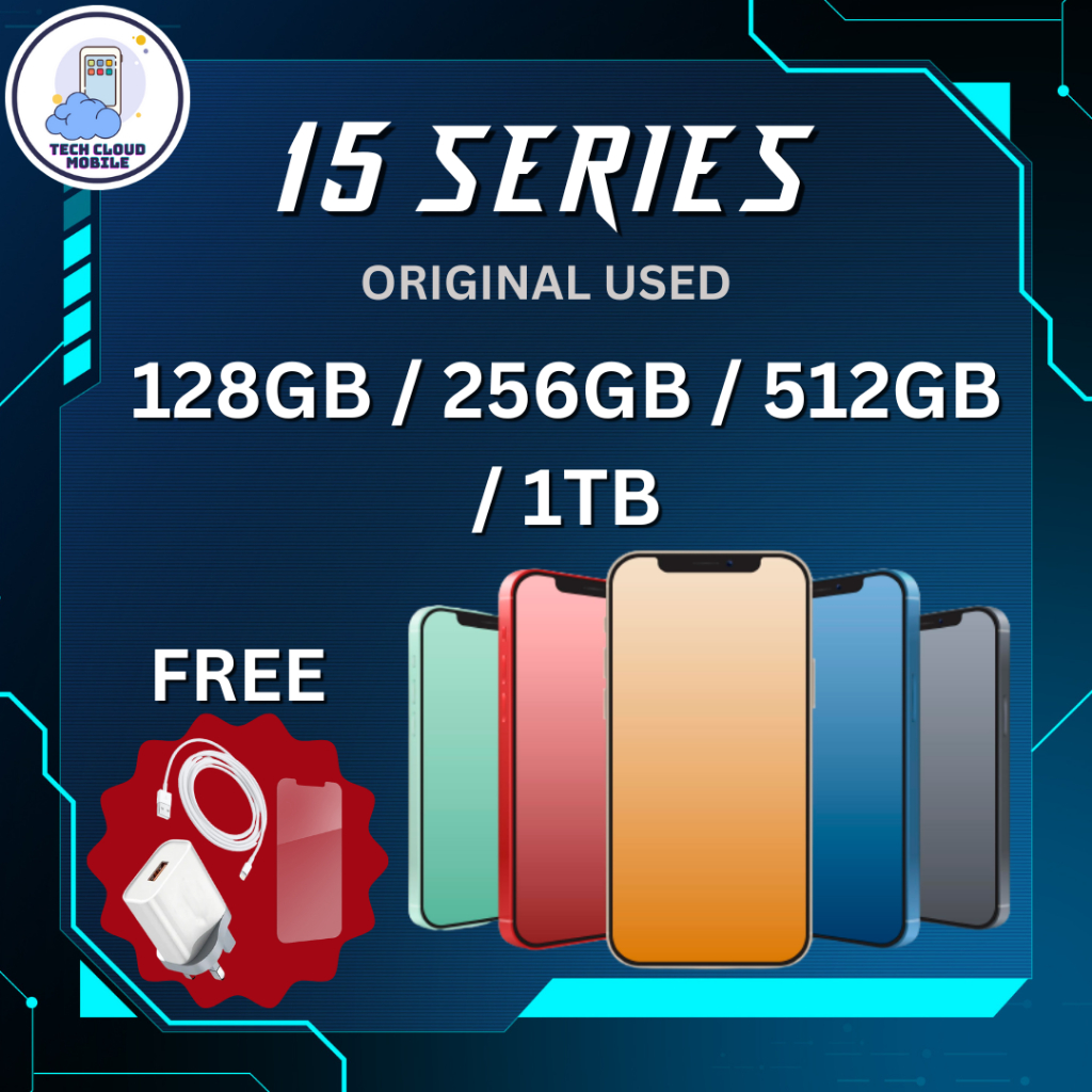 【ORIGINAL USED】 15 / 15+ / 15P / 15PM (64GB / 128GB / 256GB / 512GB) 〚FREE SHIPPING〛 | Shopee ...