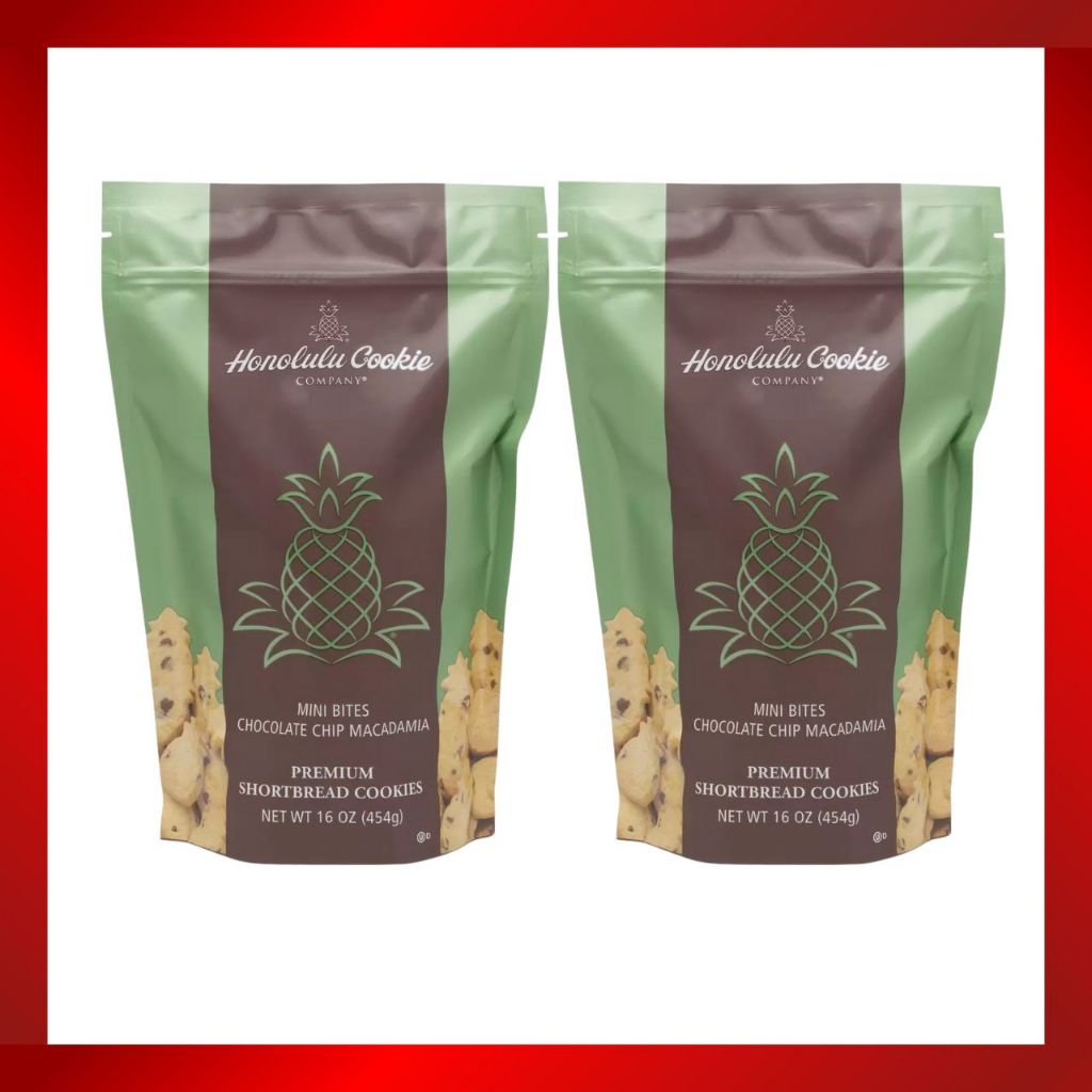 Honolulu Cookie Mini Bites Chocolate Chip Macadamia Cookies 454g×2 bags ...