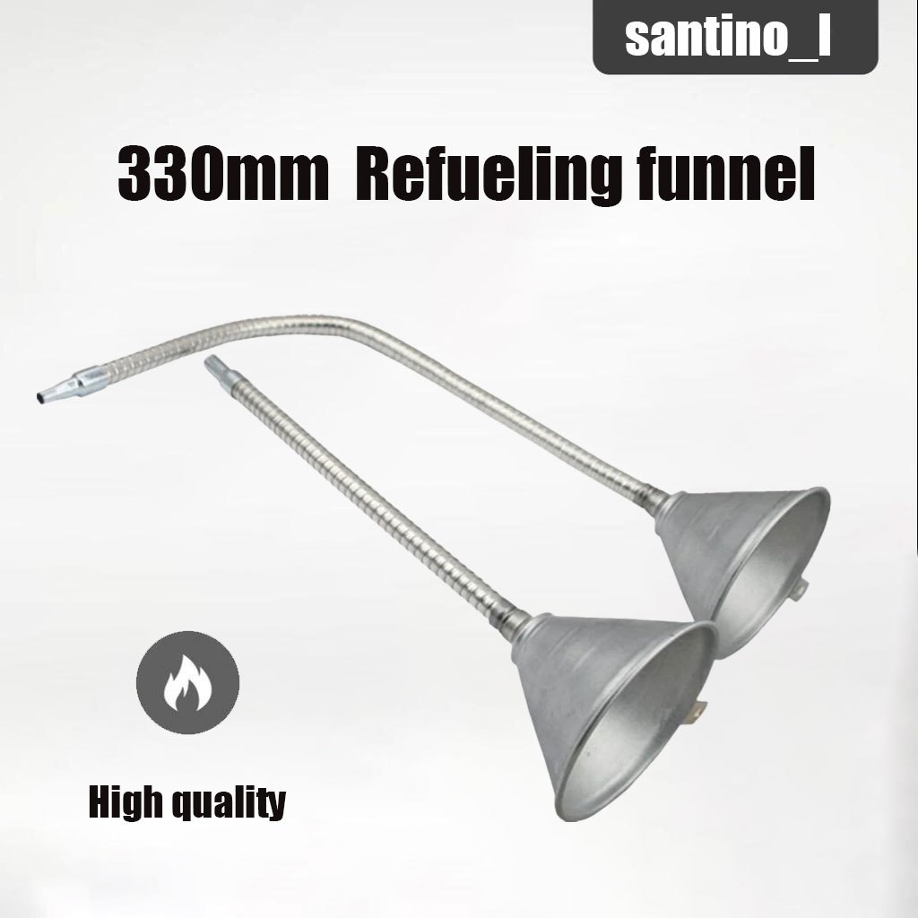 34cm Flexible Iron Diesel Petrol Oil Funnel with StrainerOil Fuel Pour ...