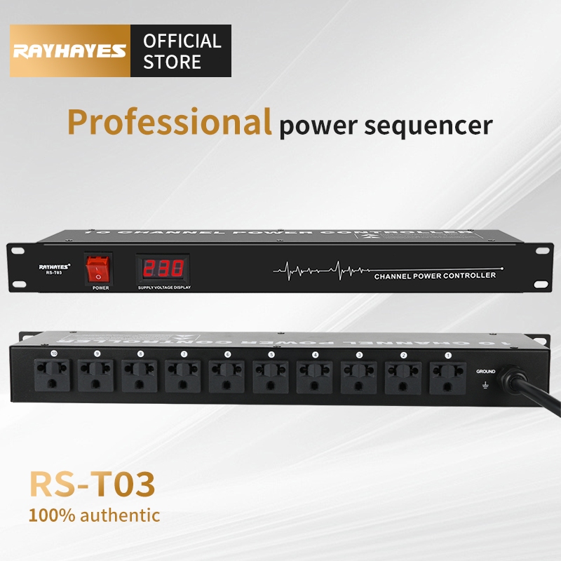 RS-T03 Power Sequence Controller Conditioner 10 outlet Rack Mount Power Supply Regulato | Shopee ...