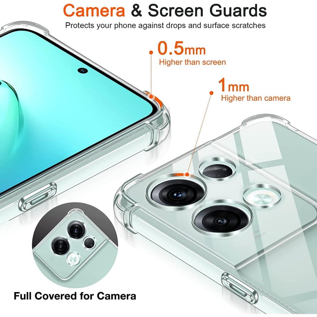 OPPO Reno 8 PRO 5G / Reno 8 5G Transparent Clear TPU Silicone Case ...