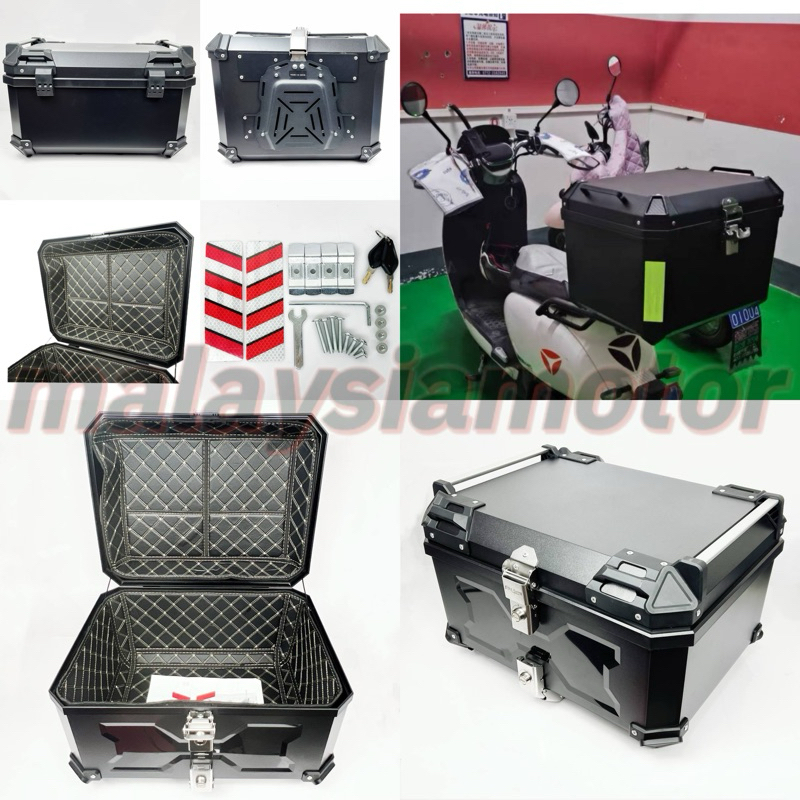 ABS TOP BOX Malaysia Spot 35L 45L High-Capacity Waterproof Box ...