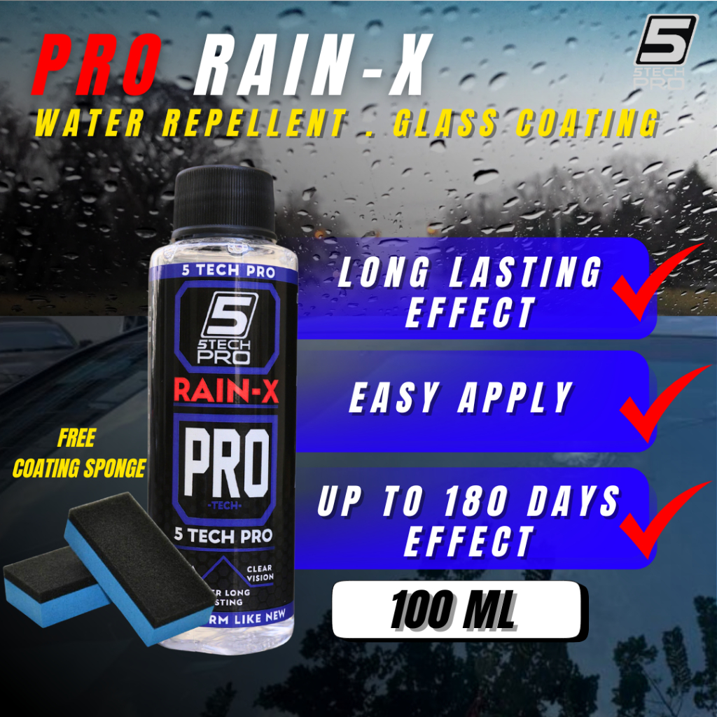 5 TECH PRO Glass Coating 100 ML Super Water Repellent Coating Untuk ...