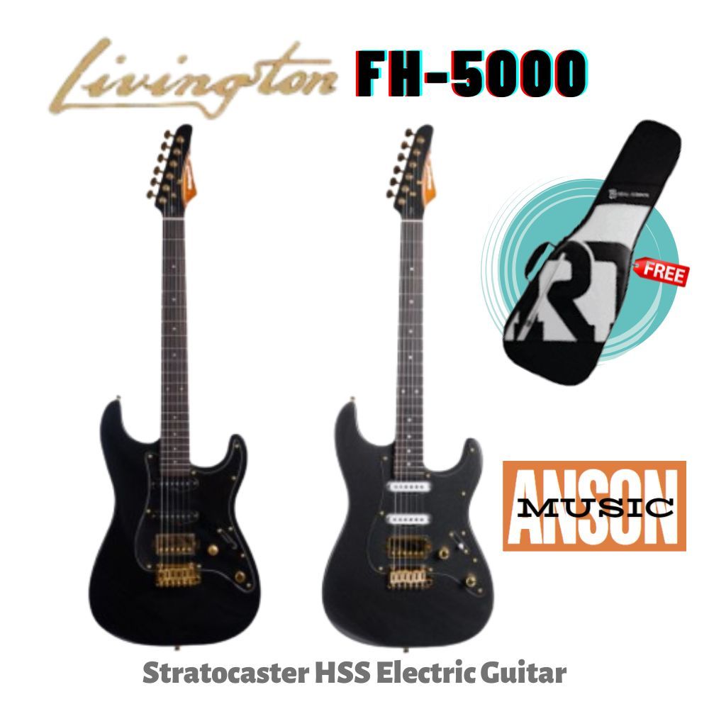 Livingston FH-5000 Stratocaster HSS Electric Guitar, Rosewood Fretboard ...