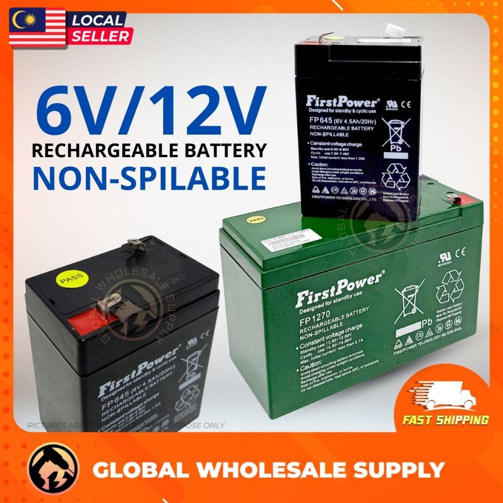 6V/12V NON-SPILLABLE RECHARGEABLE BATTERY Sealed Lead Battery ...
