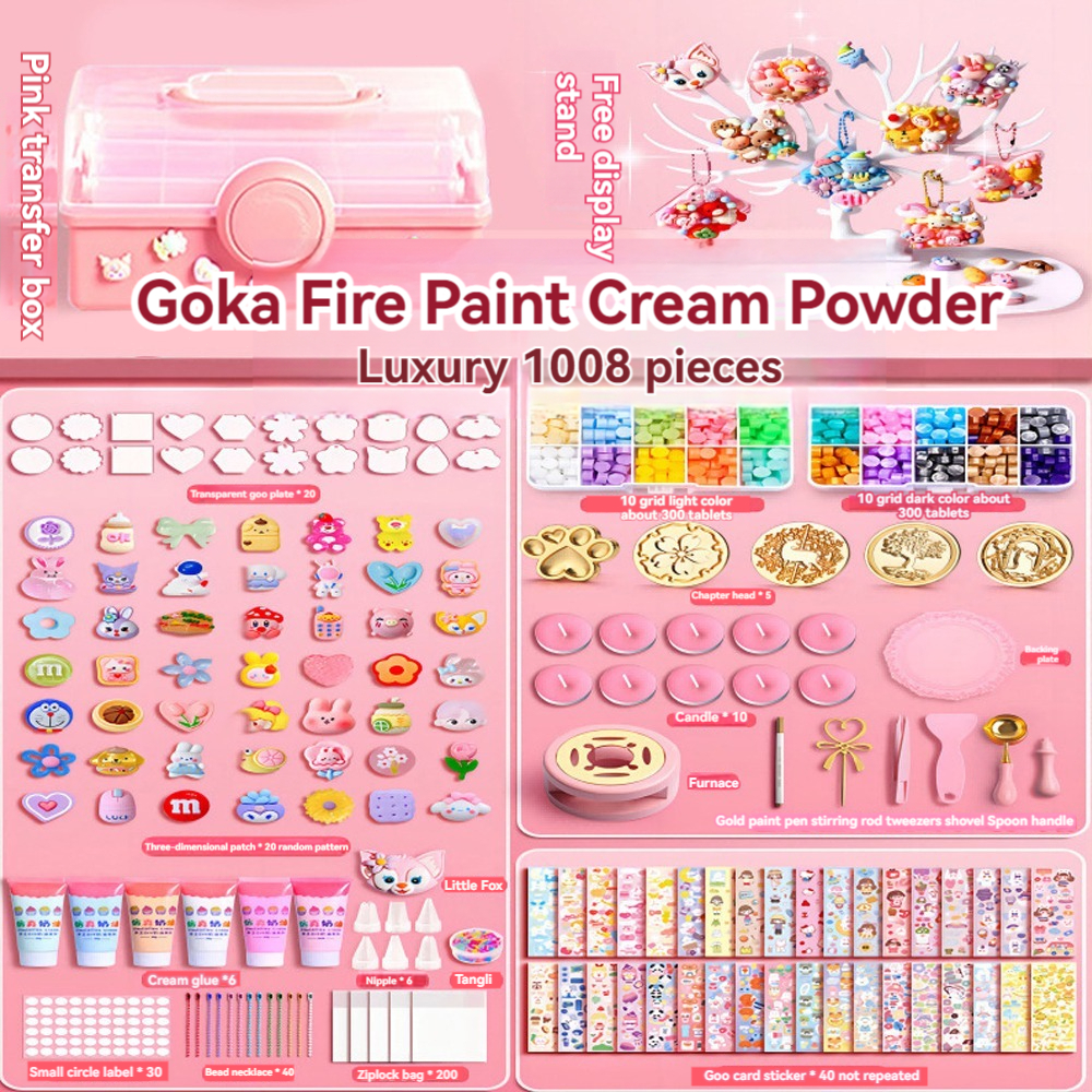 1008 Pcs Guka Sticker Set DIY Cream Glue Handmade GooCard Lengkap Bahan ...