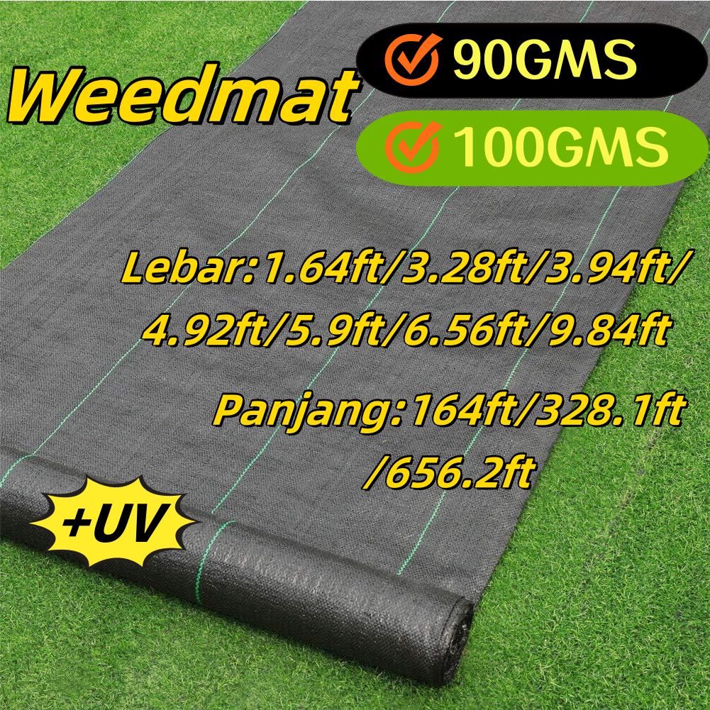 Weed Control Mat Black/Green 90gsm/100gsm Garden Weedmat Penutup Tanah ...