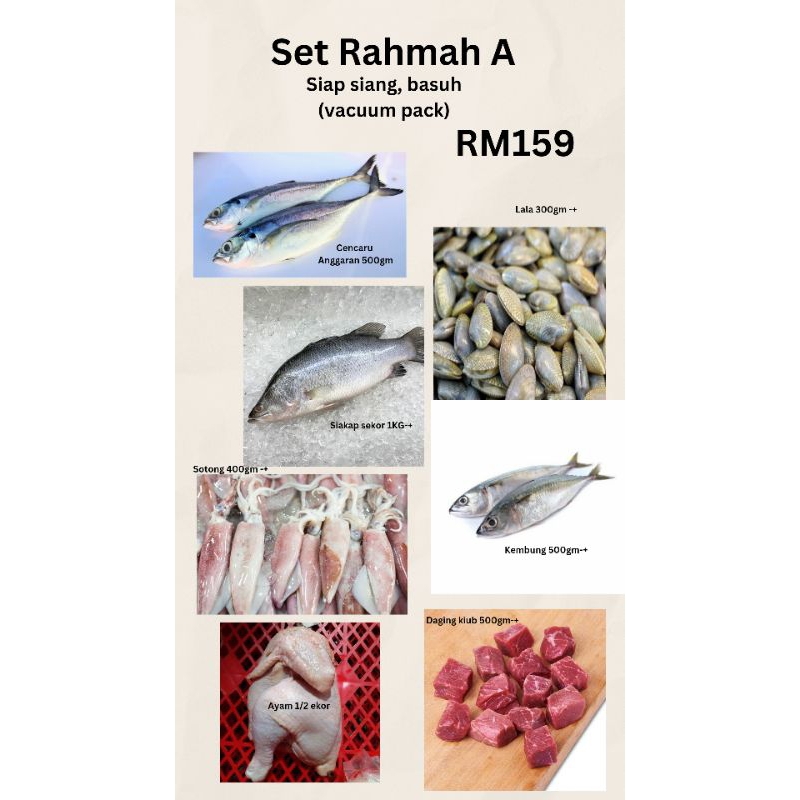 Barang Basah @ lauk basah bajet siap siang, basuh@vacuumpack | Shopee ...