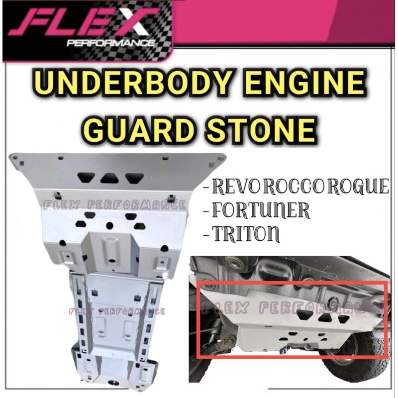 UNDERBODY SKID PLATE FULL SET 4PCS REVO ROGUE TRITON ENGINE GUARD STONE ...