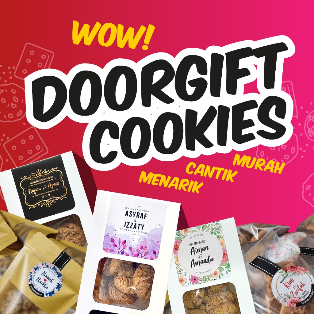 Doorgift Cookies Goodies kahwin | Shopee Malaysia
