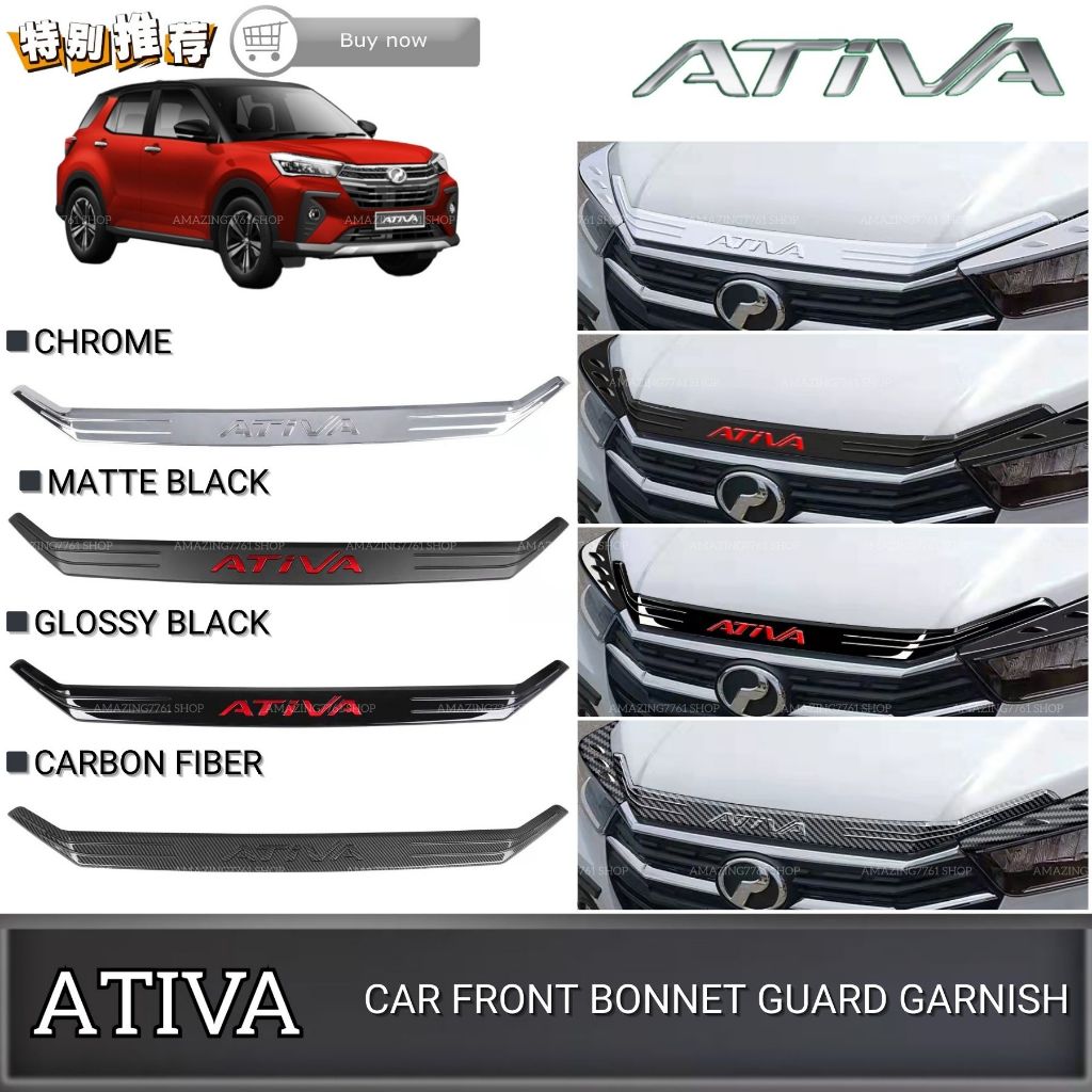 AMAZING PERODUA ATIVA CAR FRONT BONNET GUARD GARNISH SPOILER JAPAN ...
