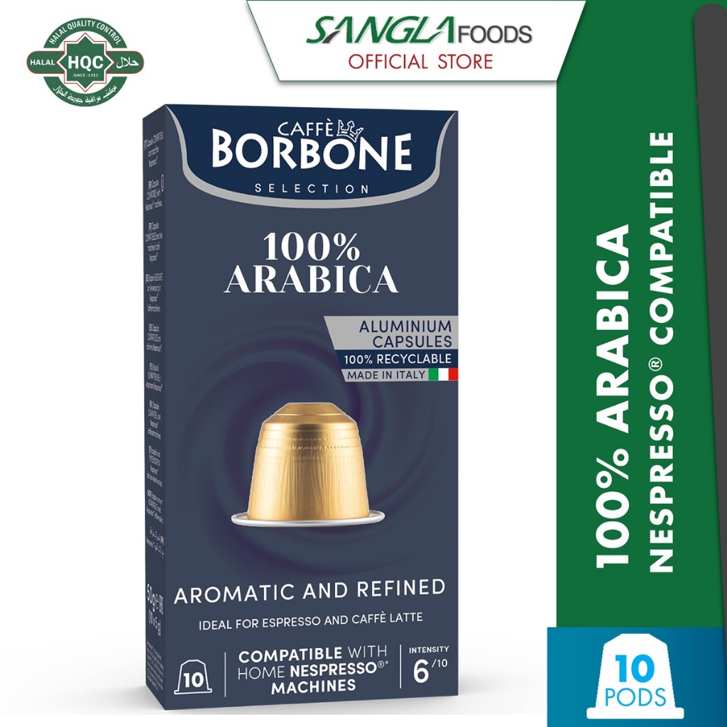 Caffe Borbone 100% Arabica Nespresso® Compatible Aluminium Espresso ...